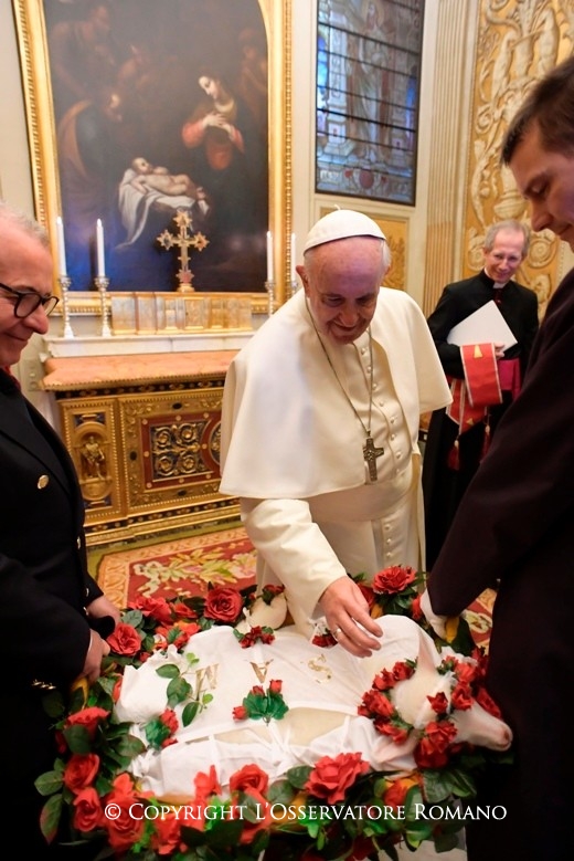 Presentation of the lambs, whose wool will be used to make the Pallium ...